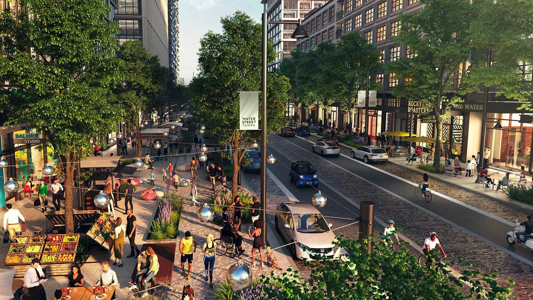 Smart Poles to Illuminate Water Street Tampa, Florida | Dimonoff